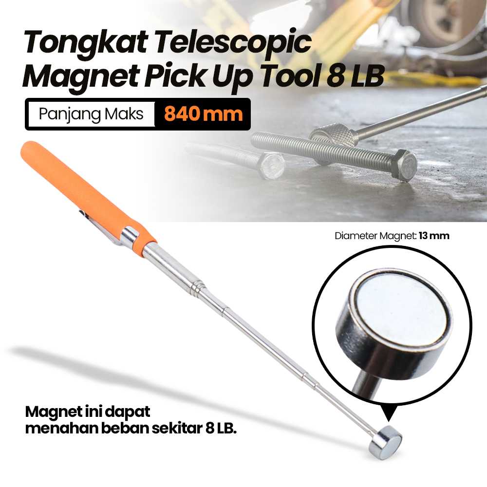 Jual Vastar Tongkat Telescopic Magnet Pick Up Tool 8 LB - GJ04