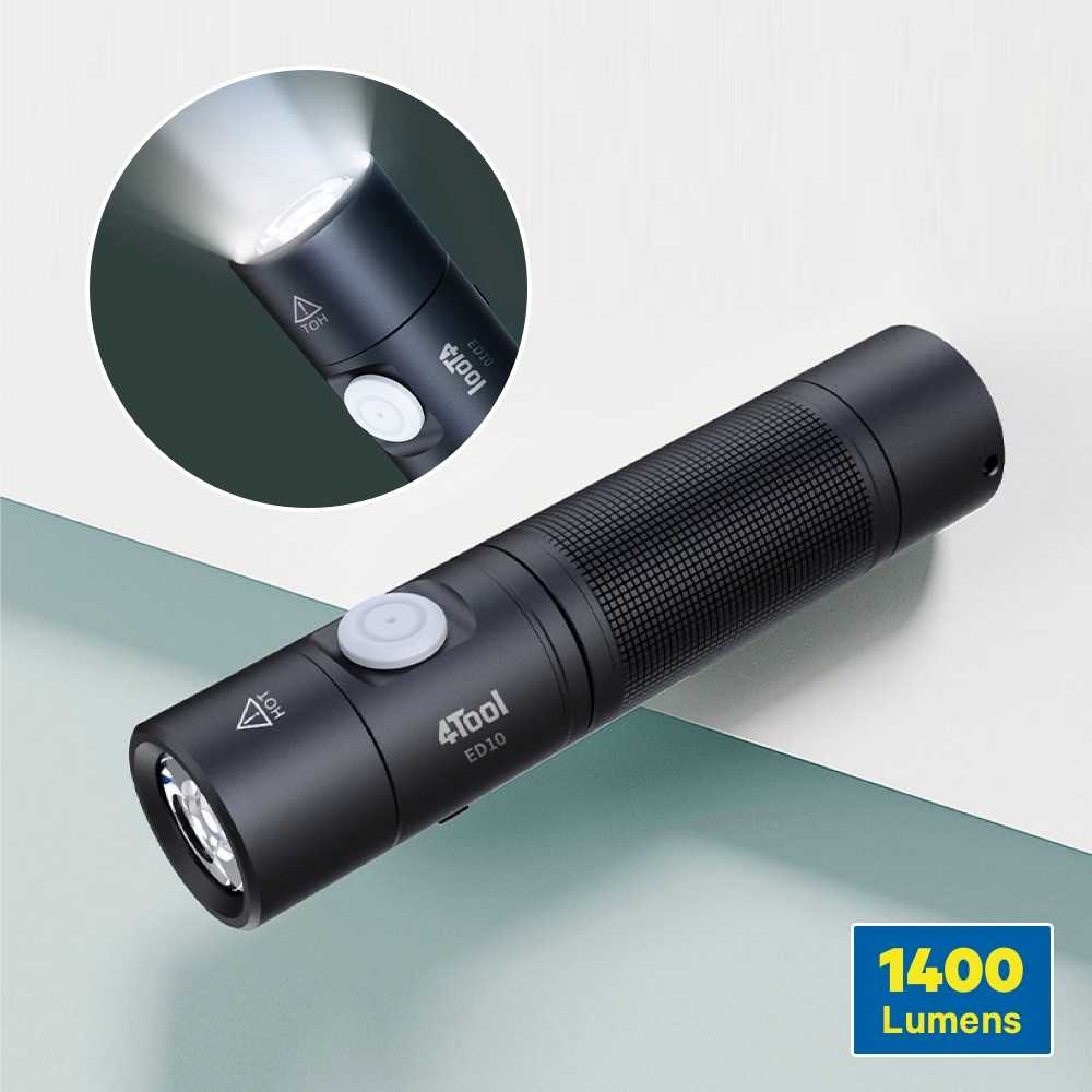 Jual 4Tool Senter LED Flashlight Type C Rechargeable 1400lm
