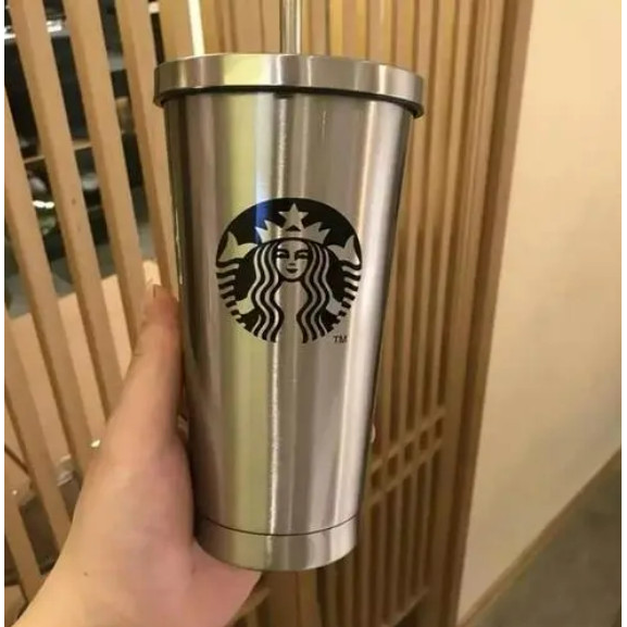 Jual RUMAUMA Starbucks Bottle Stainless Straw 473ML Botol Minum