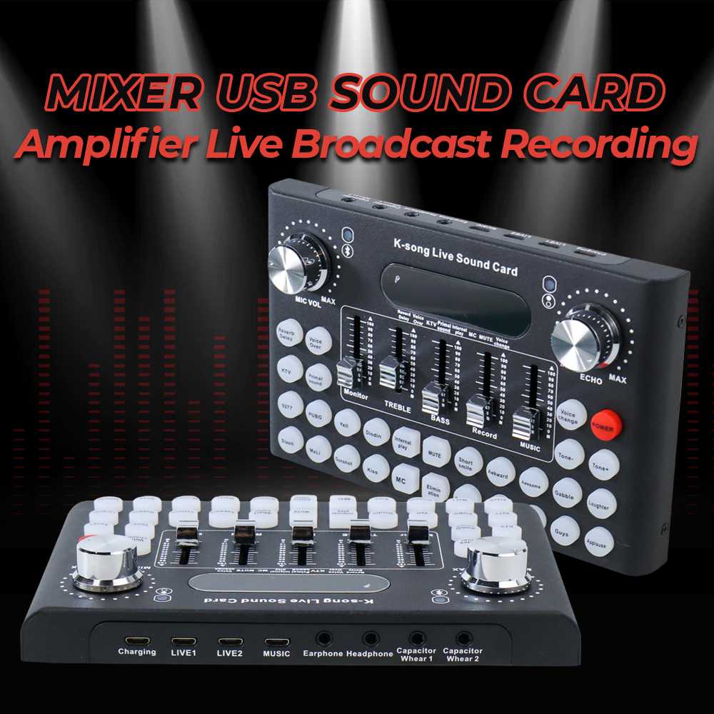 Jual Woopower Mixer USB Sound Card Amplifier Bluetooth Live