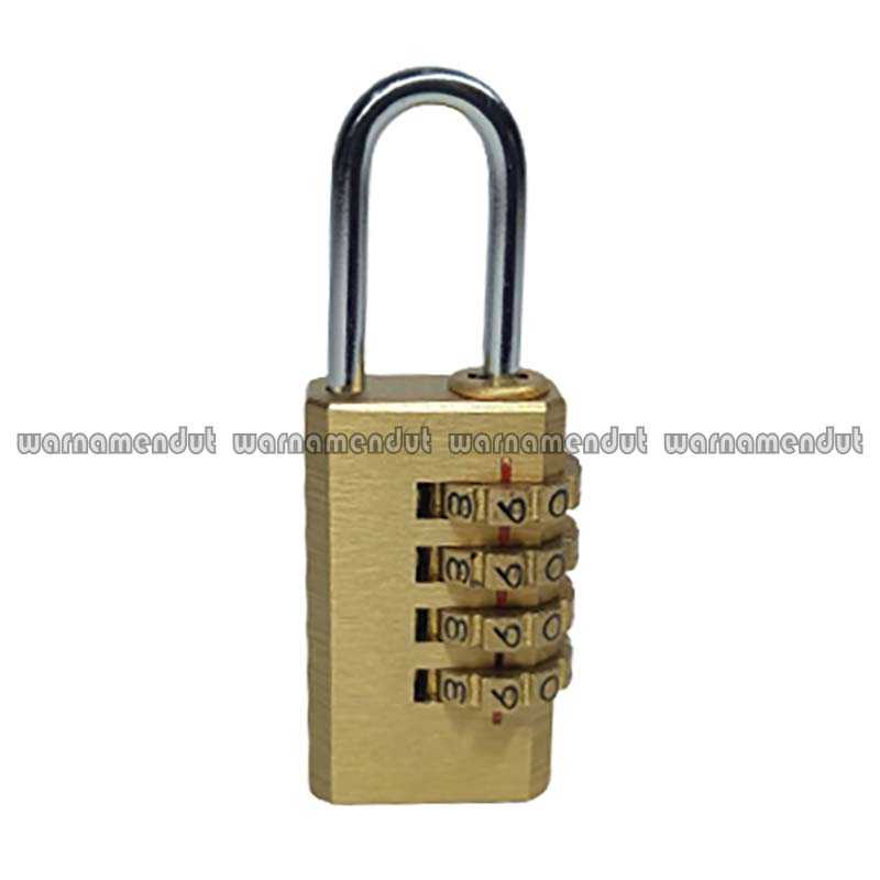 Jual Gembok koper lemari 4 digit kombinasi solid brass stainless