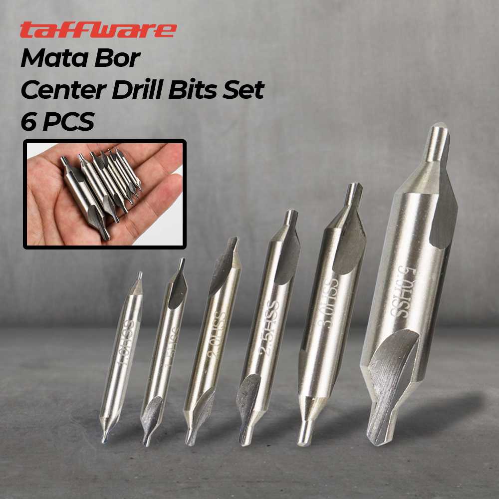 Jual Taffware Mata Bor Center Drill Bits Set Precision 6 PCS