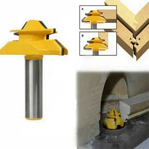 Jual JGZUI Mata Bor Drill Bit 45 Degree Lock Mitter Router Bit