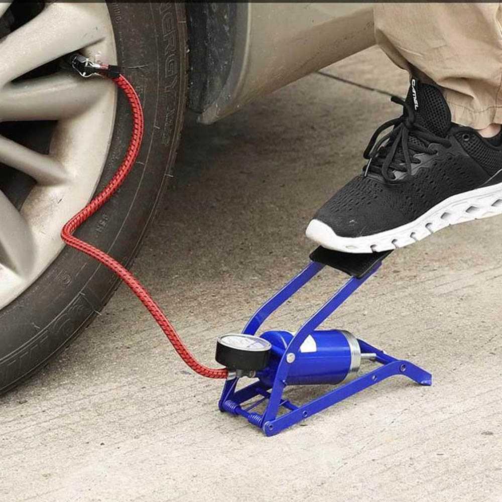 Jual Pompa Angin Injak Kaki Manual Mini Motor Mobil Sepeda Pompa