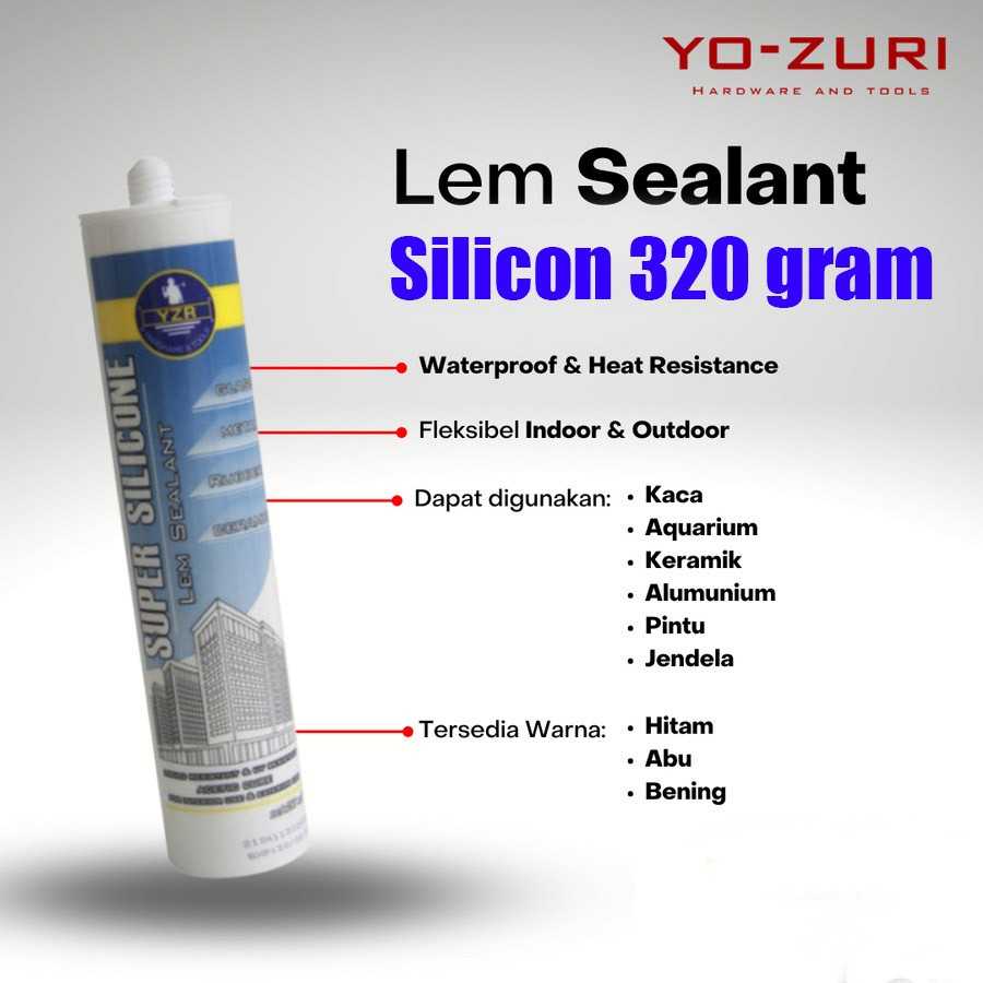 Jual Silicon Sealant YZR 320 gram / Yozuri sealant - YOZURI lem