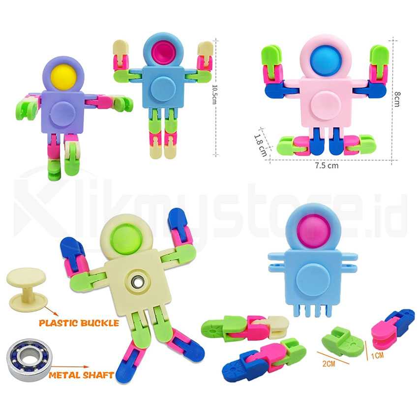 Jual Fingertip Astronot Gyro Spinner Pop It Deformation Fidget