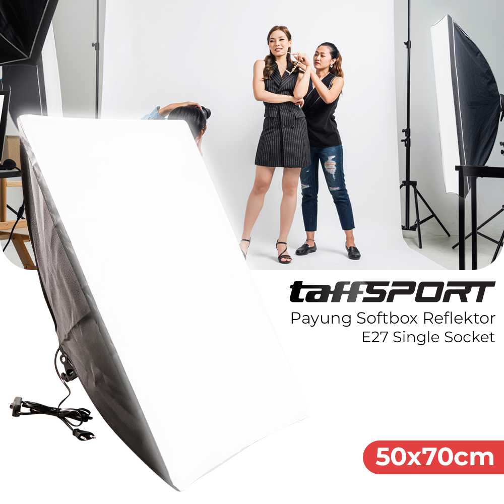 Jual TaffSTUDIO Payung Softbox Reflektor 50x70cm E27 Single