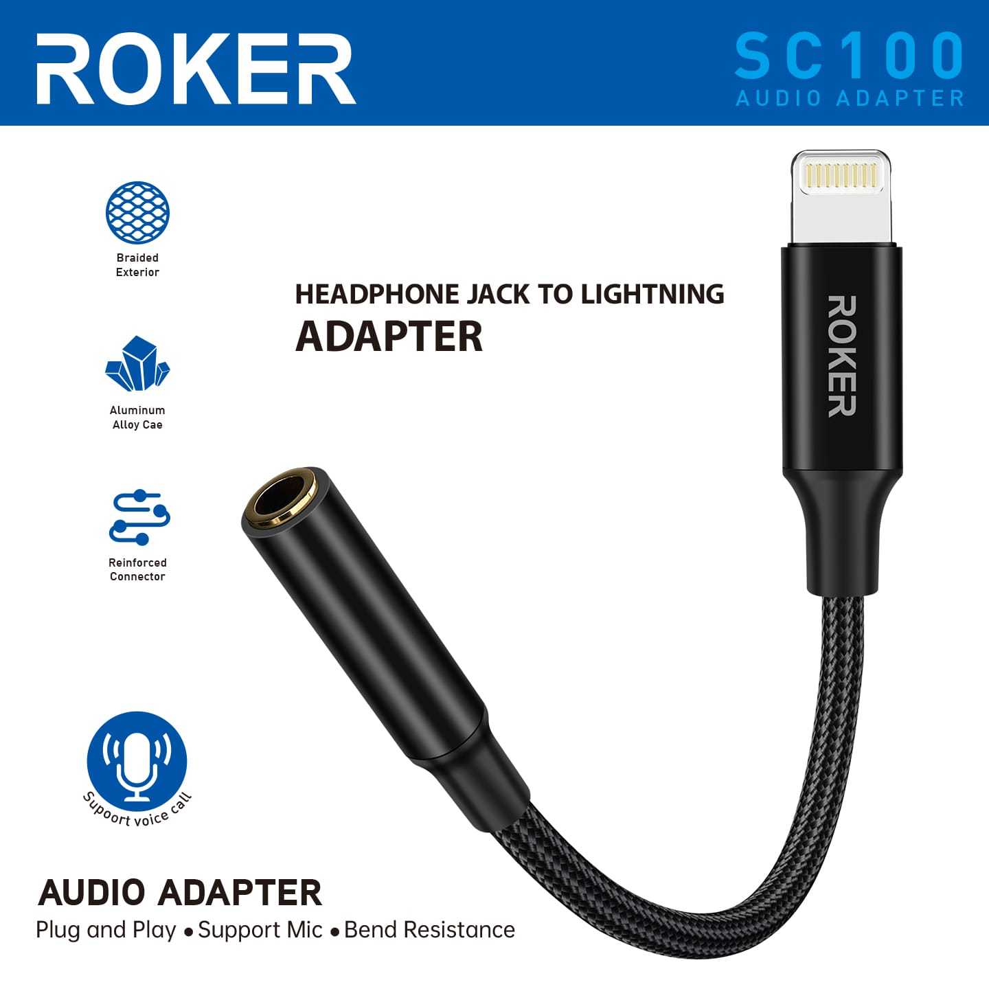 Jual Roker Converter Splitter For Iphone Lightning Ke Jack 3.5mm