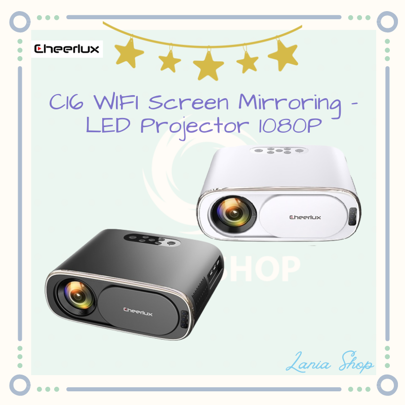 Jual CHEERLUX C16 WIFI Screen Mirroring - LED Projector 1080P