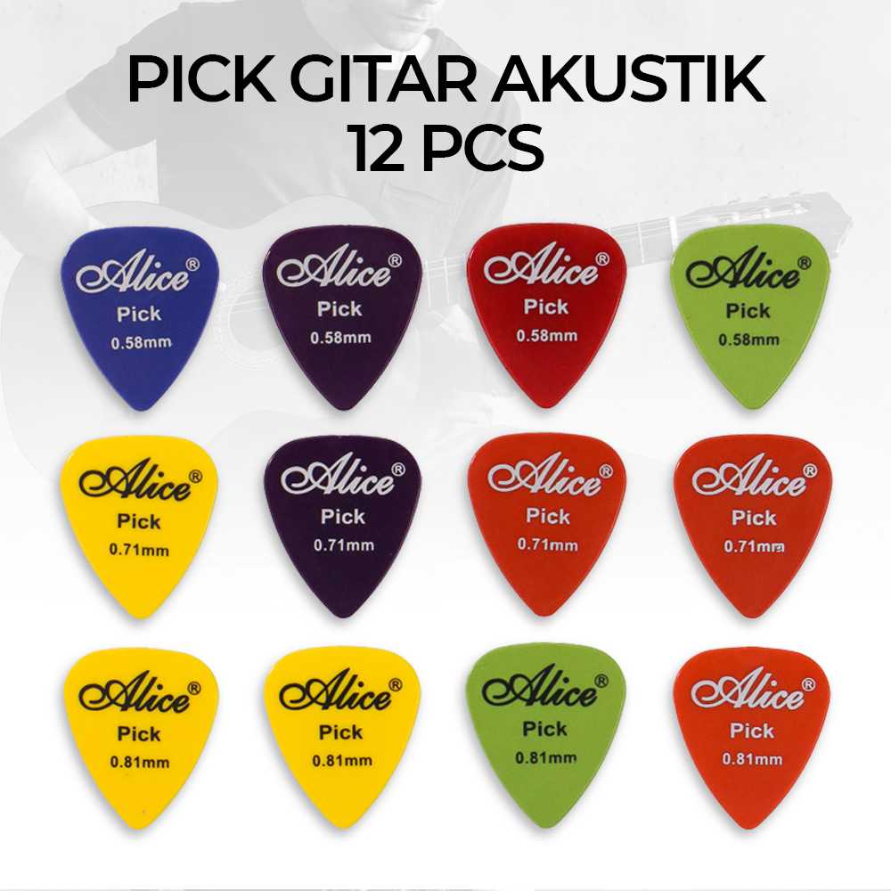 Jual TaffSTUDIO Pick Gitar Akustik 12 PCS - AP-12P | Jakmall.com