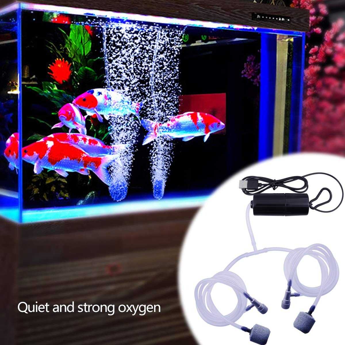 Jual Taffware Aerator Aquarium USB Portable Silent Split Double