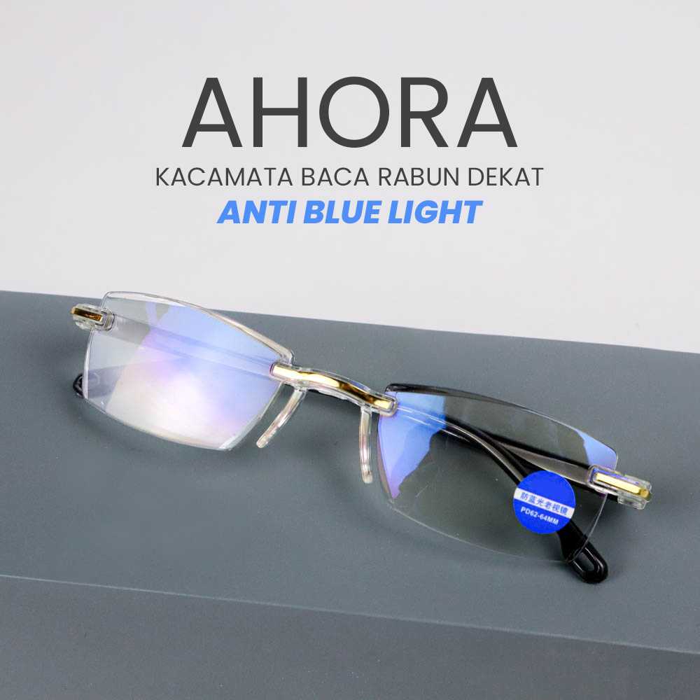 Jual Ahora Kacamata Baca Rabun Dekat Frameless Anti Blue Light