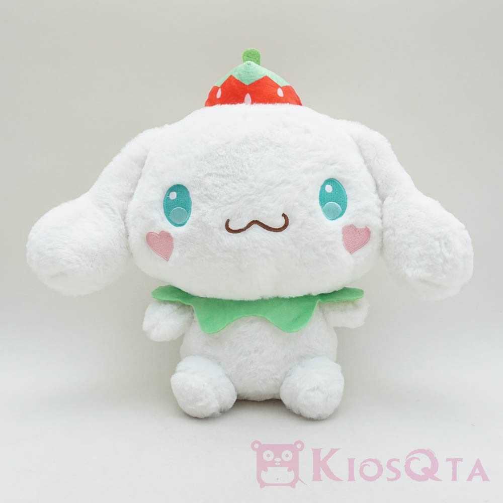 Jual boneka cinnamoroll putih topi strawberry slabber hijau large