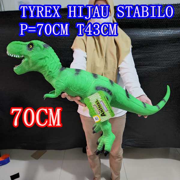 Jual MAINAN DINOSAURUS KARET JUMBO TYREX 70CM SUPER JUMBO