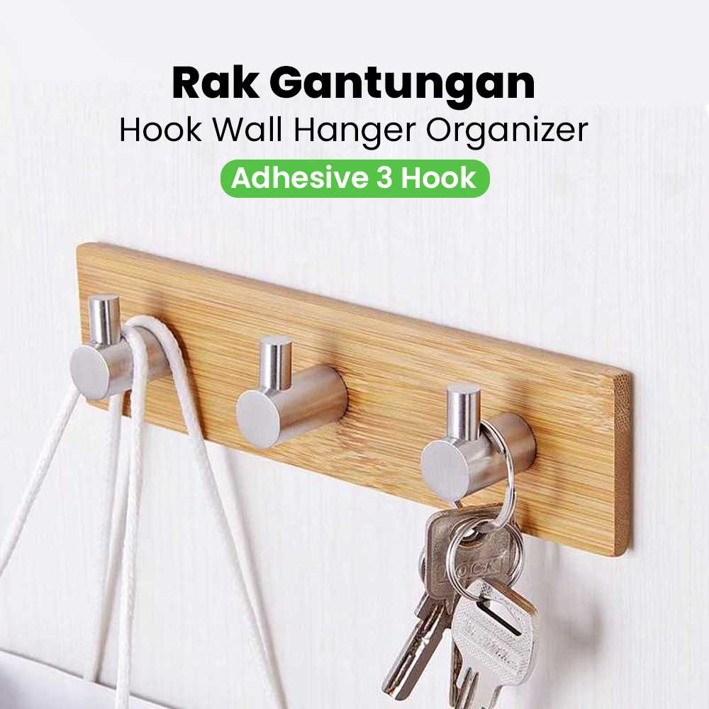 Jual KHGDNOR Rak Gantungan Hook Wall Hanger Organizer Adhesive 3