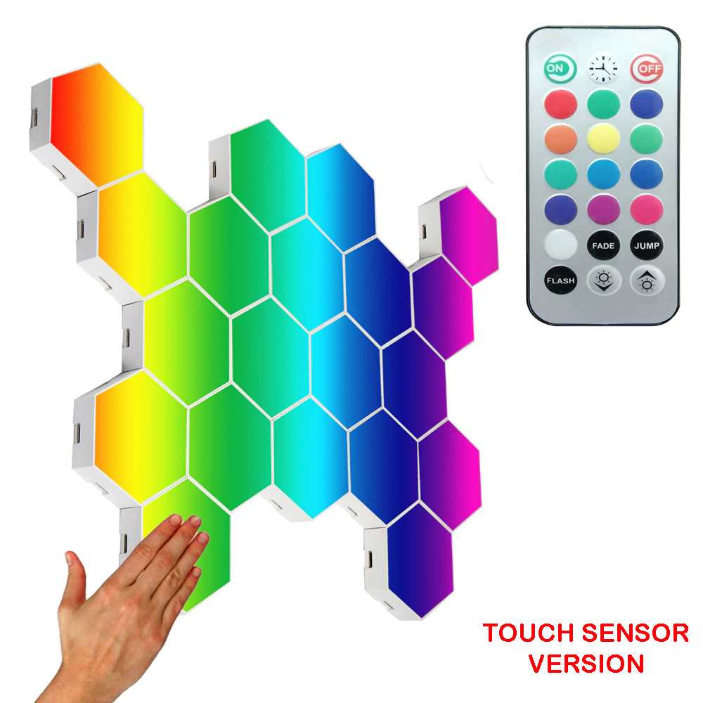 Jual Yabstrip Lampu Hias Hexagonal LED RGB Touch Sensor 3 PCS