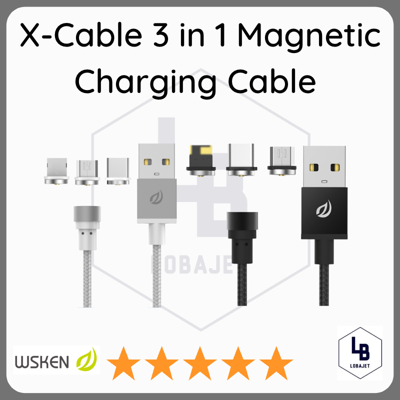 Jual WSKEN X-Cable 3 in 1 (Micro USB Lightning USB Type C) Kabel