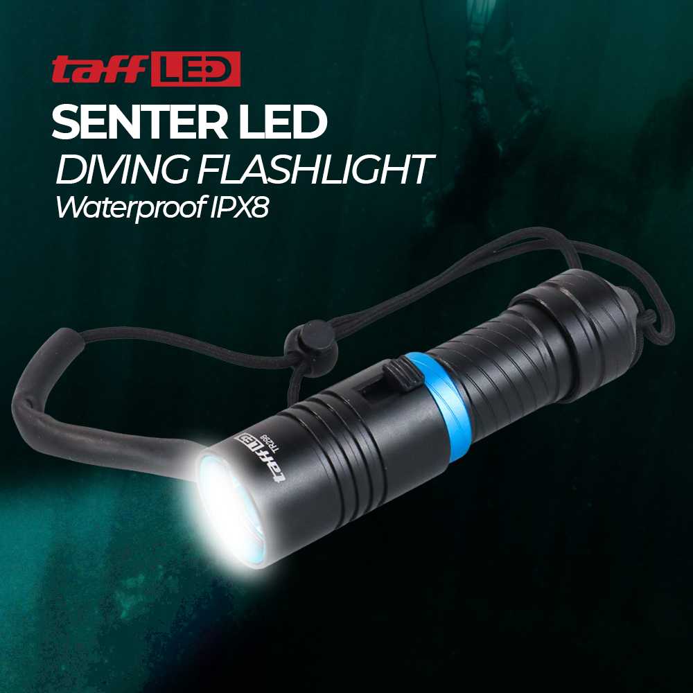 Jual TaffLED Senter LED Diving Flashlight Waterproof L2 3800
