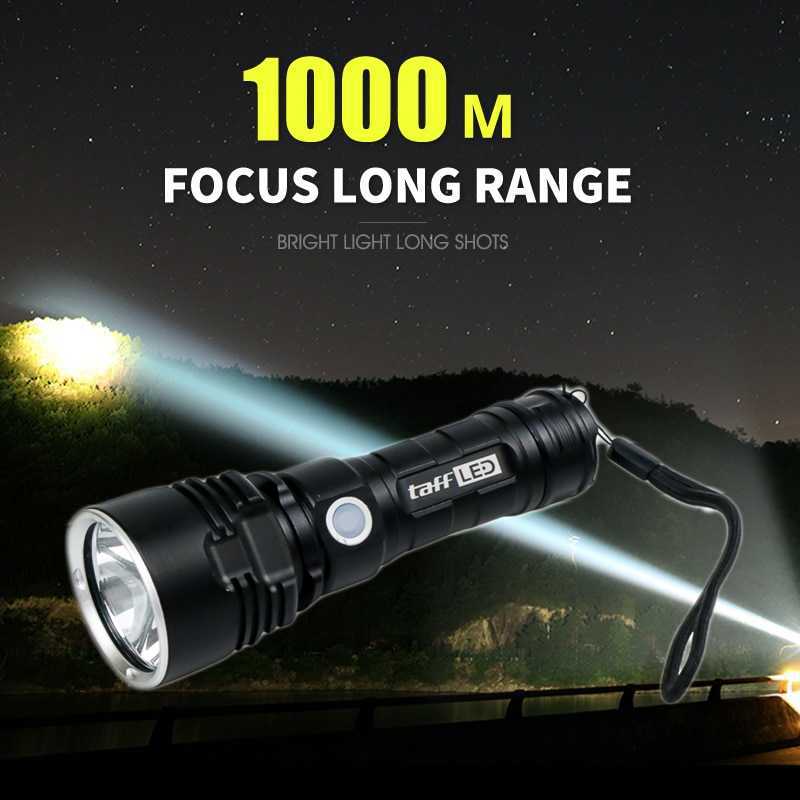 Jual TaffLED Senter LED USB Rechargeable XLM-L2 25W 1000 Lumens