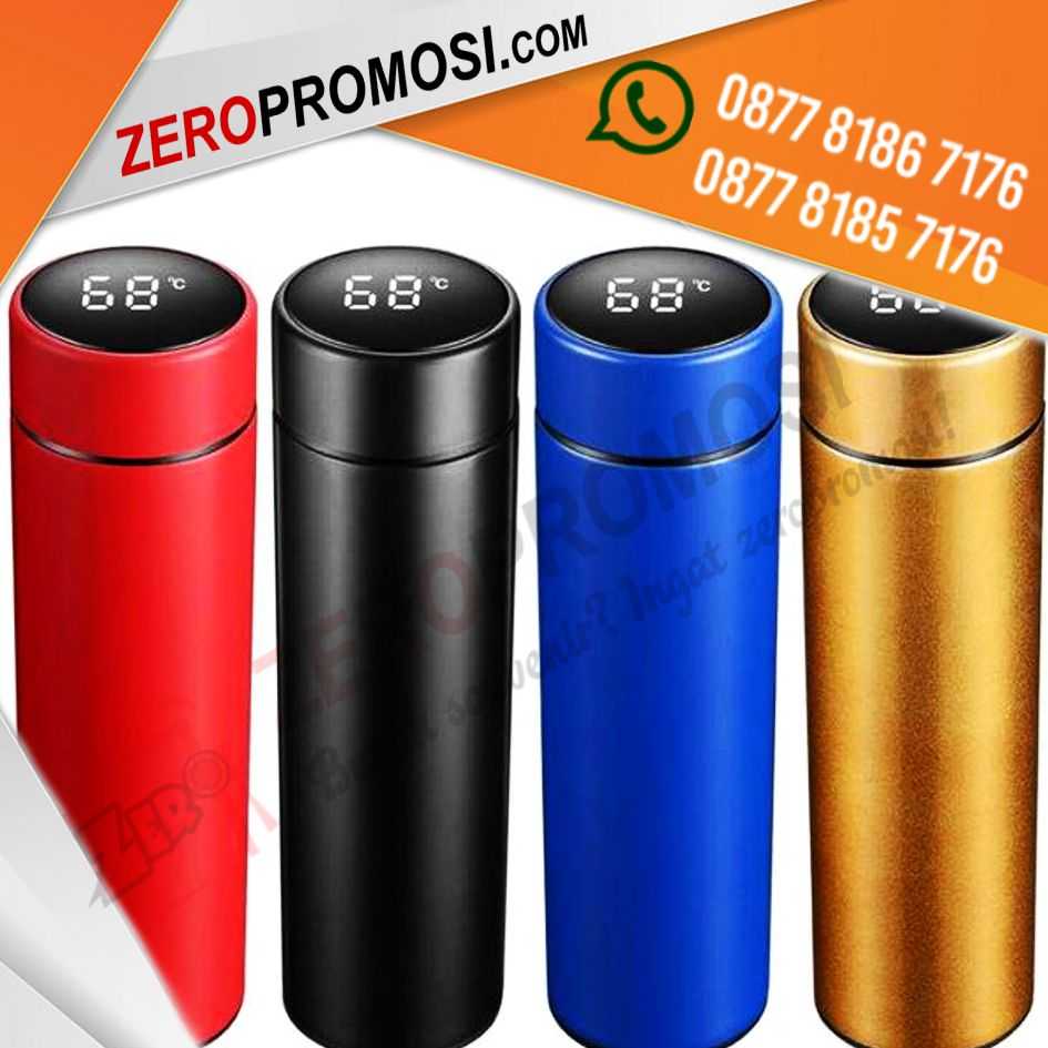 Jual Souvenir Tumbler Vacuum Stainless Digital LED Custom Cetak