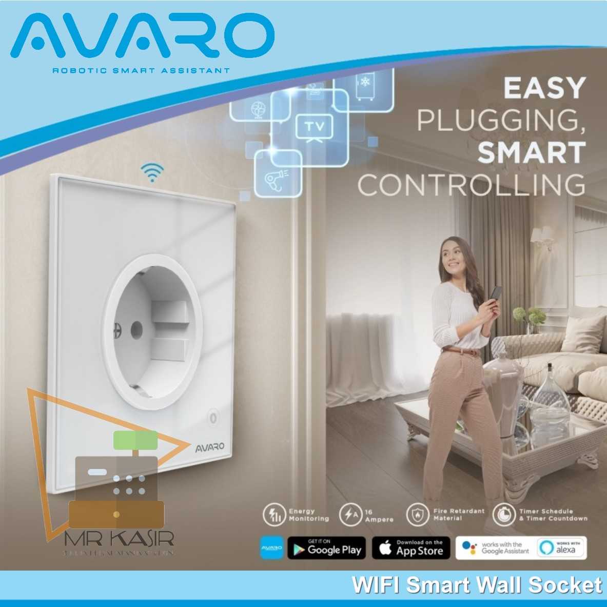 Jual AVARO Smart Socket Wifi Wireless Colokan Listrik Smart Home