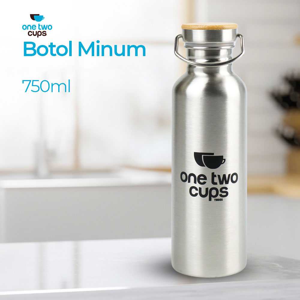 Jual One Two Cups Botol Minum Portable Stainless Steel 750ml