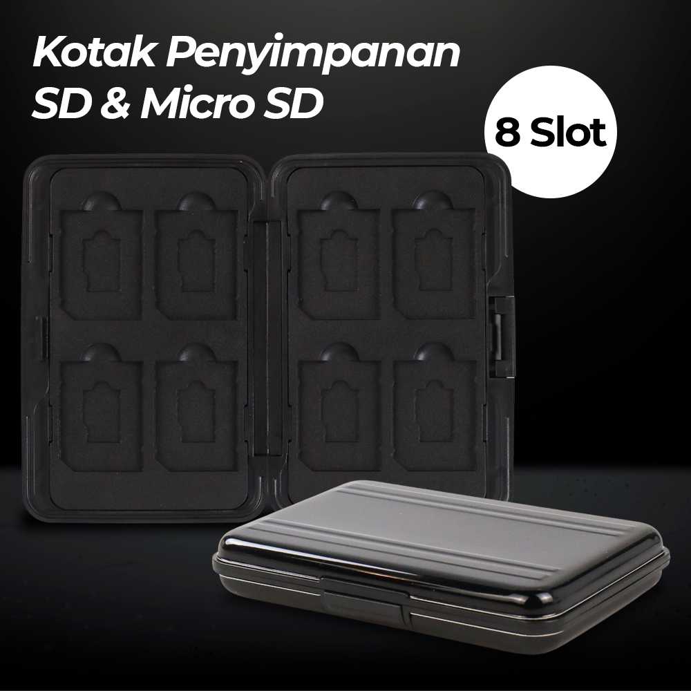 Jual Kotak Penyimpanan SD Card Micro SD 8 Slot Storage Case Anti