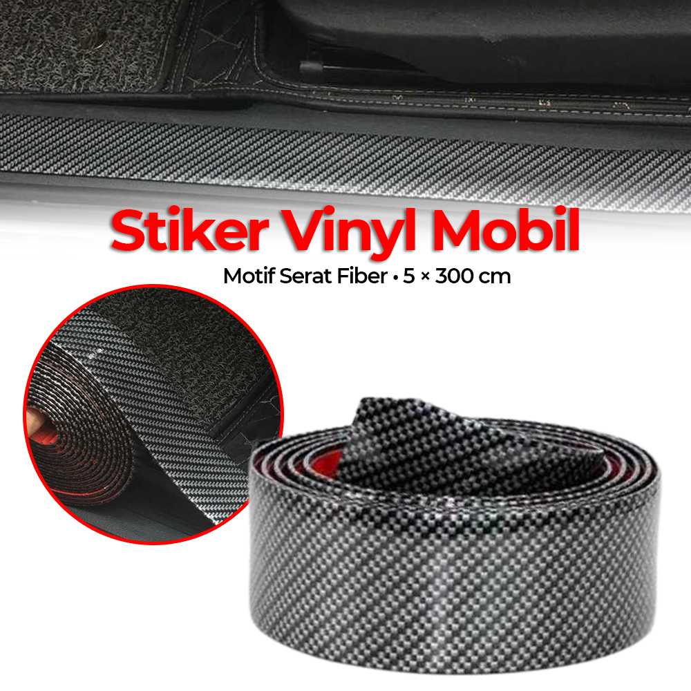 Jual KARLOR Vinyl Mobil Carbon Fiber Rubber Strip Bumper Guard