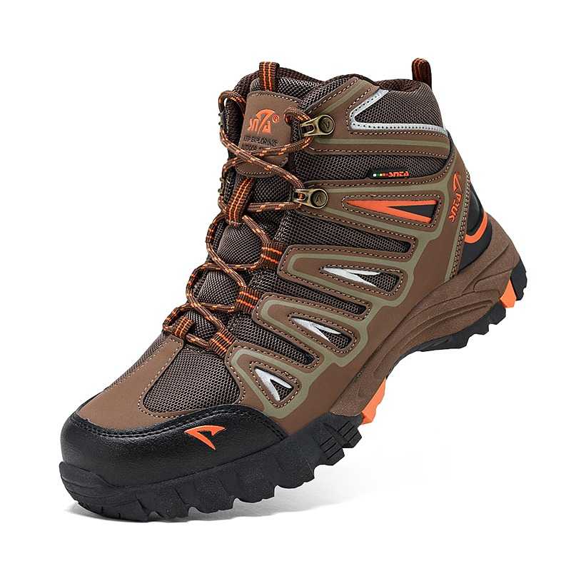 Jual Sepatu Gunung Hiking Pria Snta 500 Brown Orange | Jakmall.com
