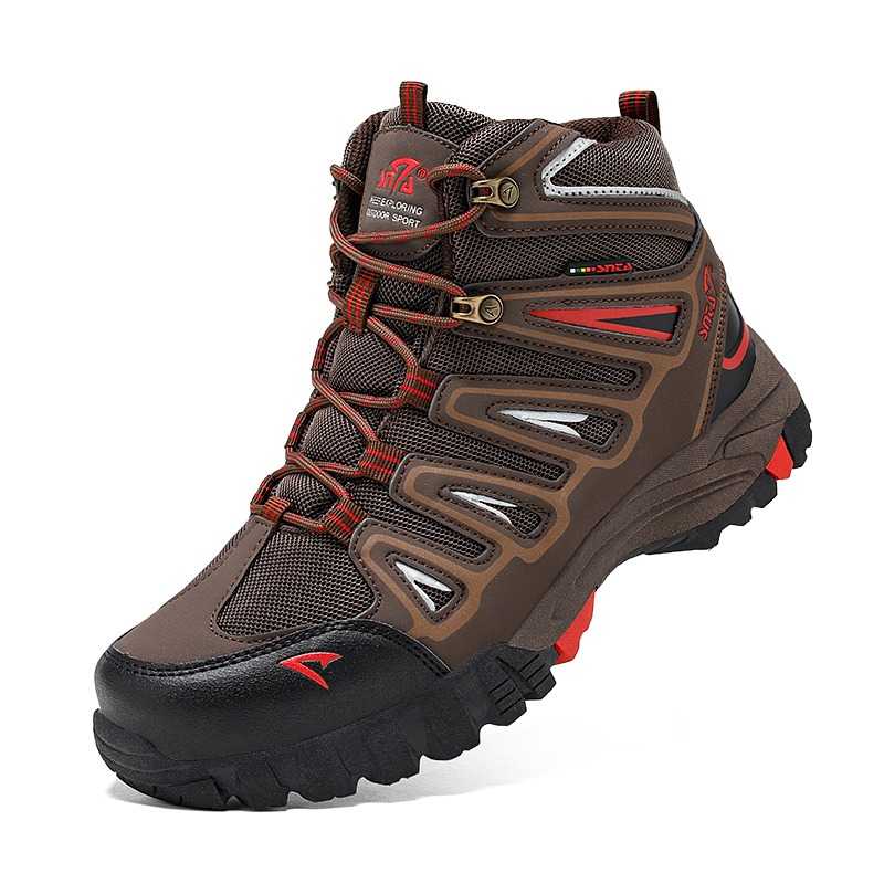 Jual Sepatu Gunung Hiking Pria Snta 500 Brown Red | Jakmall.com