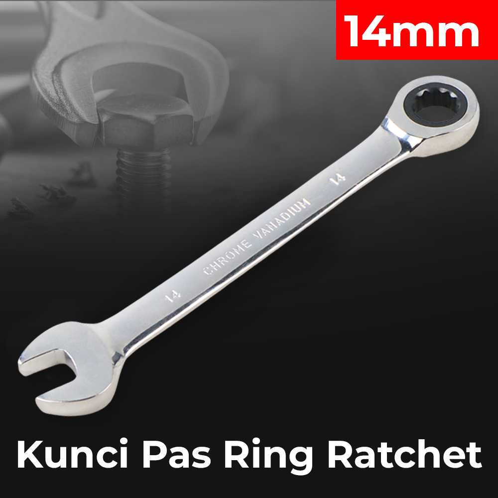 Jual SAIKE Kunci Pas Ring Ratchet Kombinasi Chrome Vanadium