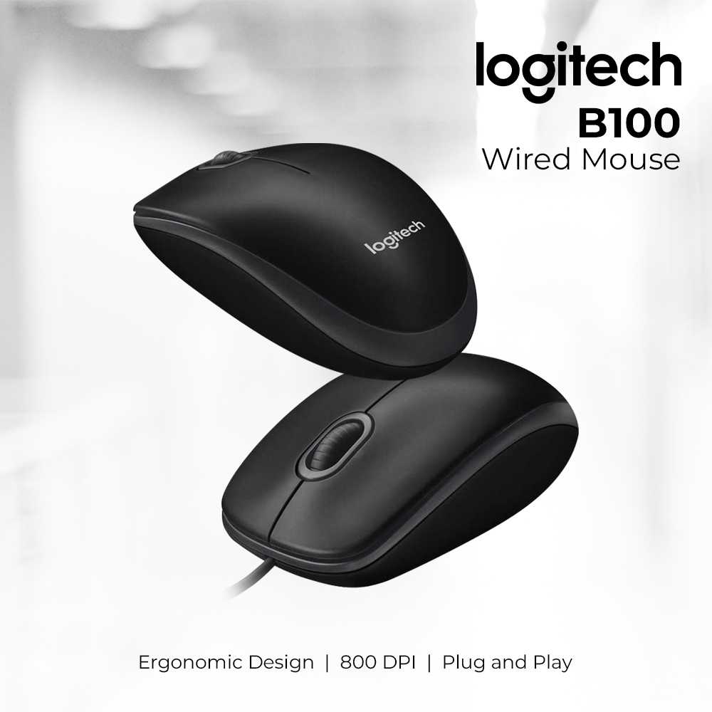 Jual Logitech Wired Mouse - B100 | Jakmall.com