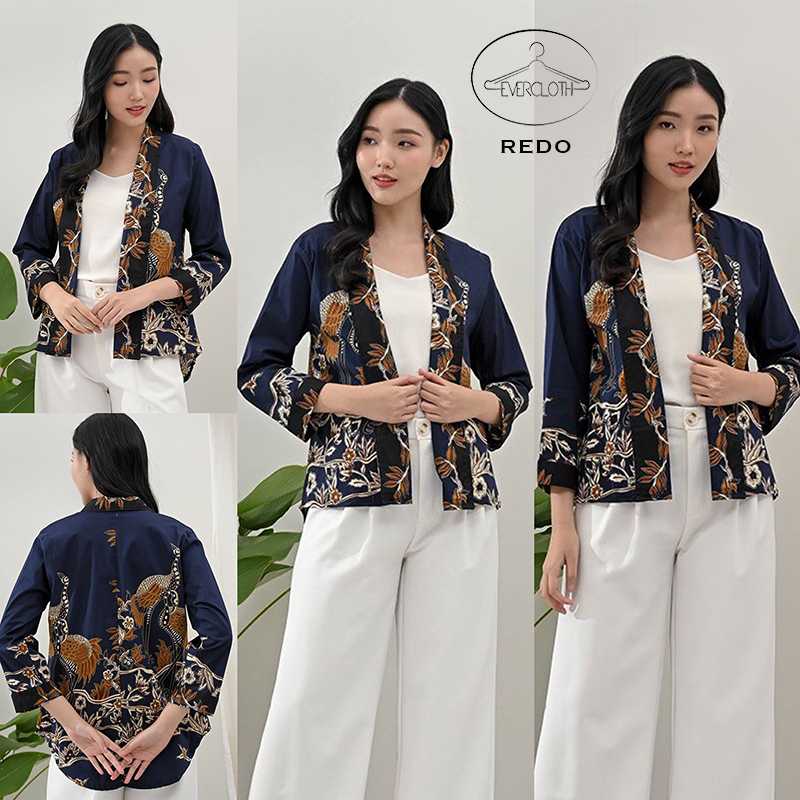 Jual Redo Blazer Batik Wanita Outer Batik Rompi Wanita Jaket