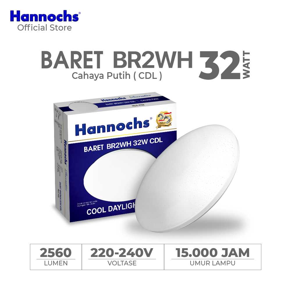 Jual Hannochs LED Baret BR2WH 32 watt cahaya Putih - Lampu