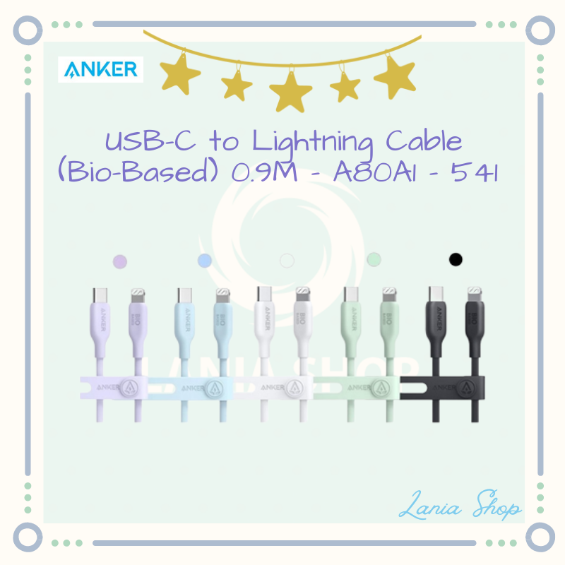 Jual USB-C to Lightning Cable (Bio-Based) 0.9M - ANKER A80A1