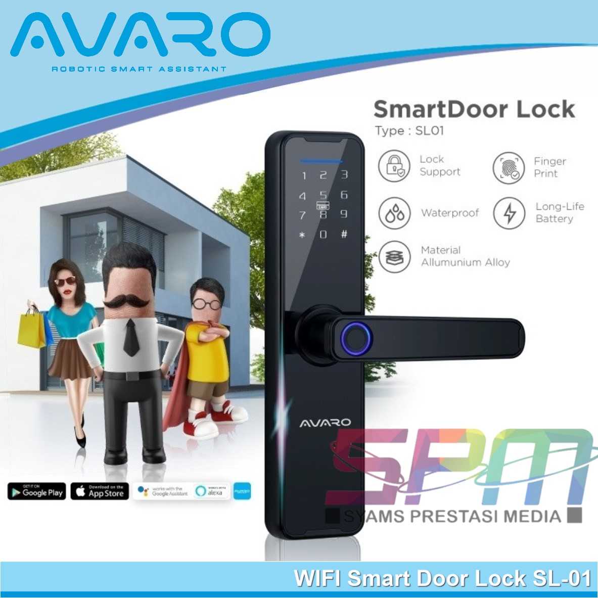 Jual AVARO Smart Door Lock Kunci Pintu - Pengaman Security