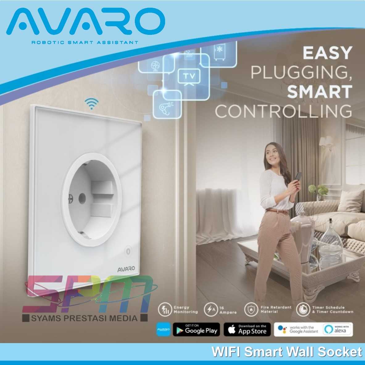 Jual AVARO Smart Socket Wifi Wireless Colokan Listrik Smart Home