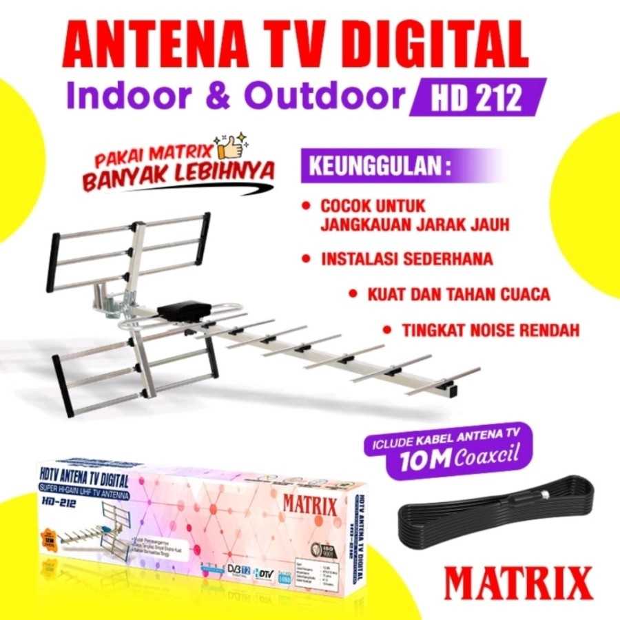 Jual MATRIX ANTENA TV DIGITAL HD212 Bonus Kabel Antenna | Jakmall.com
