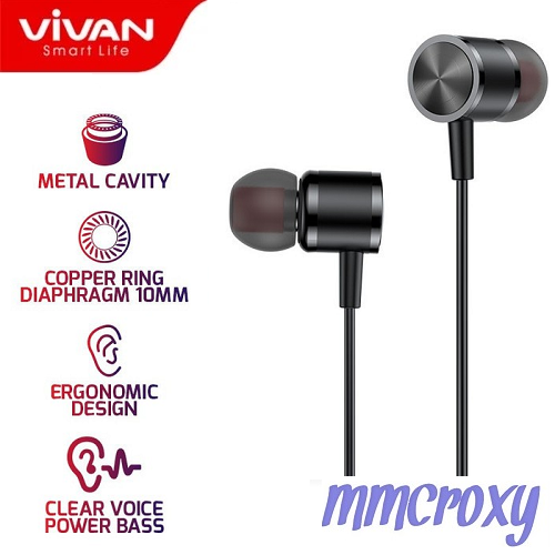 Jual Vivan Q11s Earphone In-Ear Metal Bass Ergonomic Design