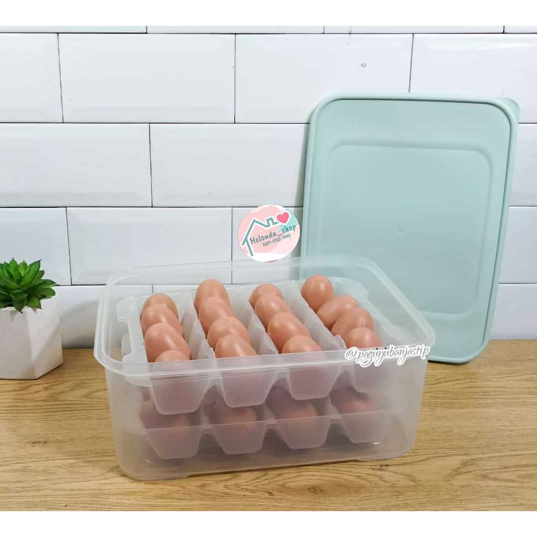 Jual Wadah tempat menyimpan telur 32 slot plastik 32x22,7x12,9cm
