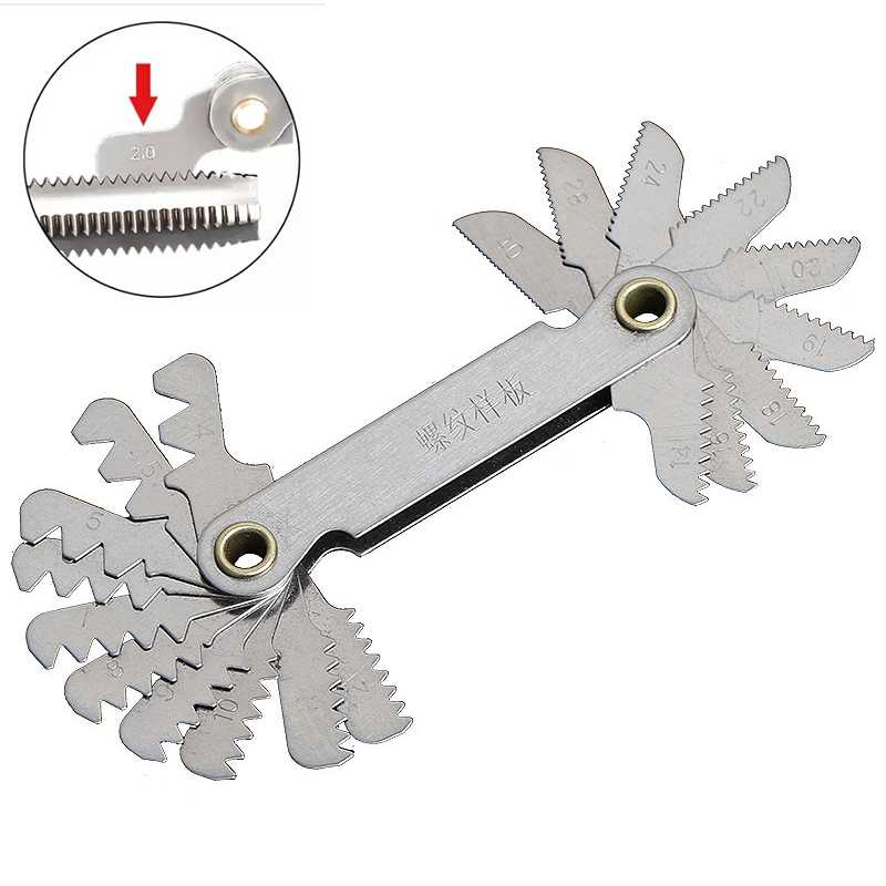 Jual Mall drat pitch gauge alat ukur drat screw pitch Pengukur