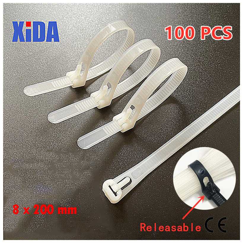 Jual Kabel Ties Bisa Buka / Reusable Cable Ties Klip Kabel 8mm x