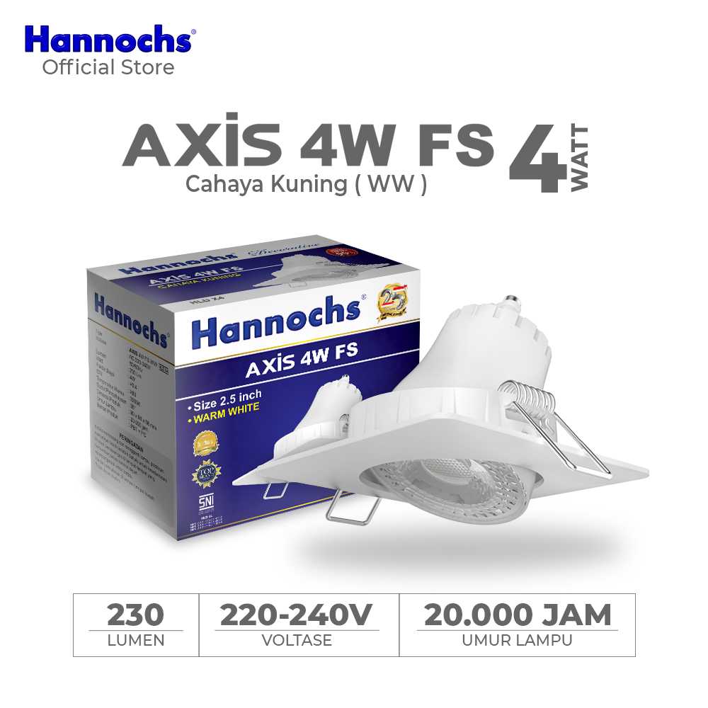 Jual Hannochs Downlight LED Axis 4 Watt FS Cahaya Kuning