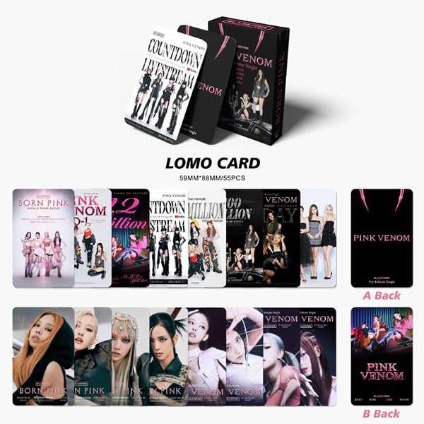 Jual lomo card pink venom black pink photo card agk033 | Jakmall.com