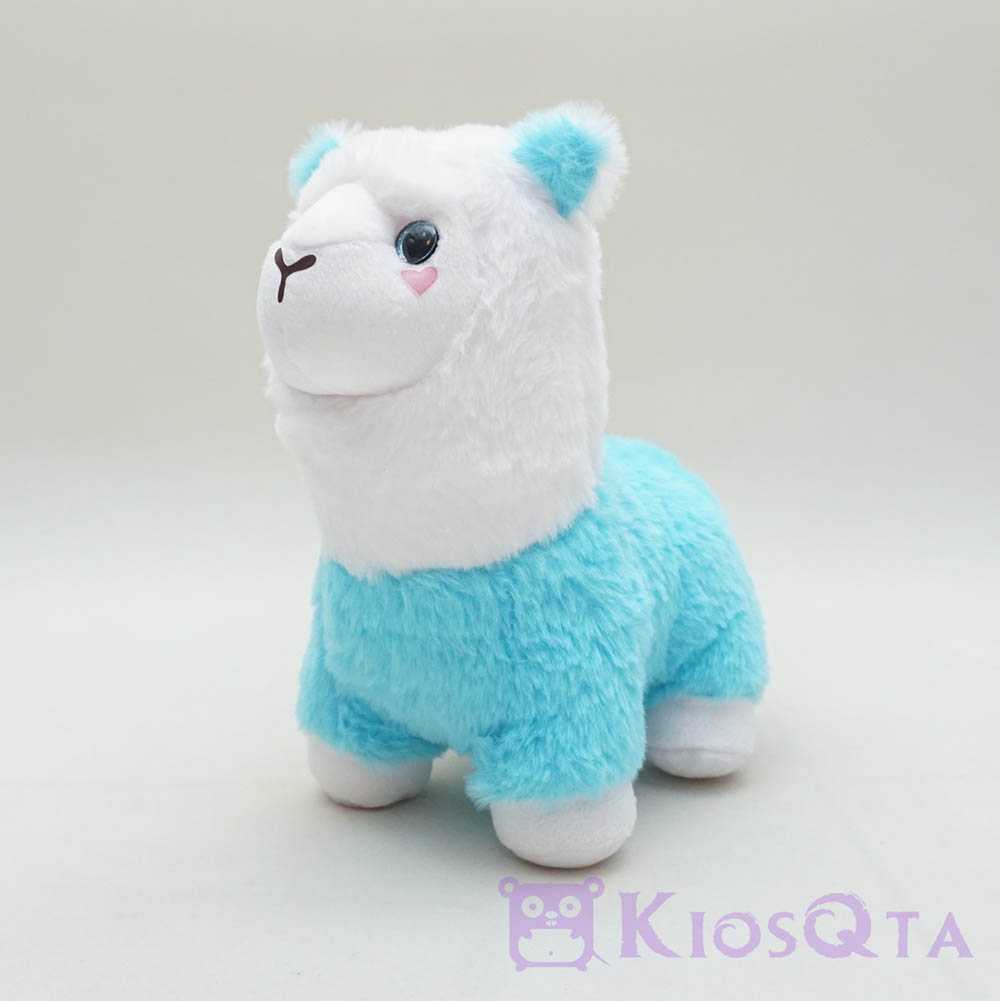 Jual boneka llama ilama alpaca putih biru muda gendut small