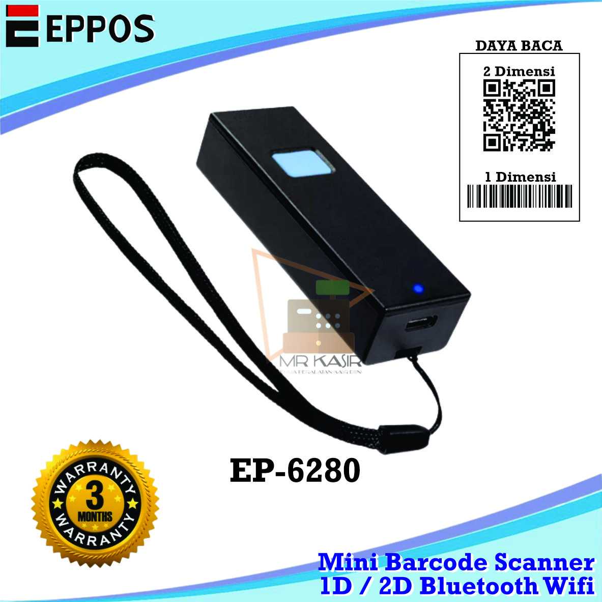 Jual Portable Barcode Scanner 1D/2D EPPOS EP6280 - Bluetooth
