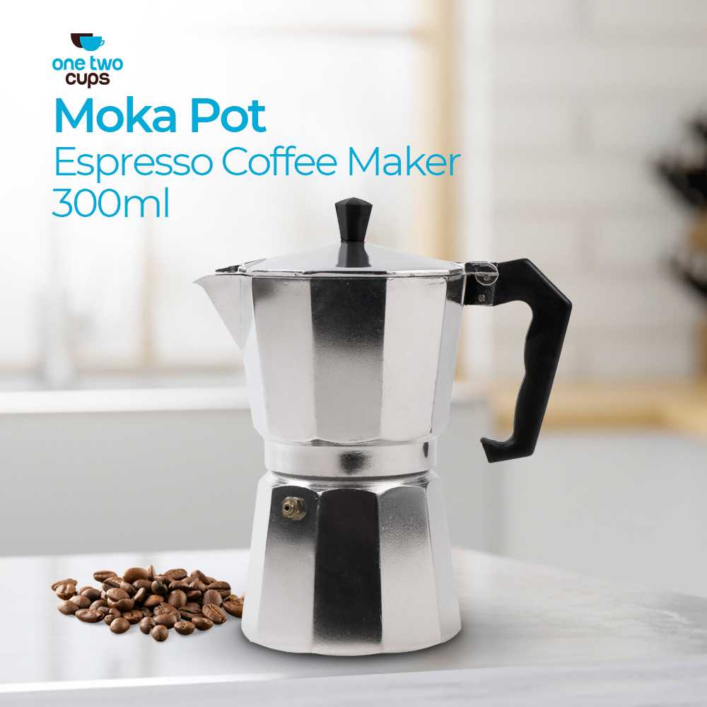 Jual One Two Cups Moka Pot Espresso Coffee Maker Stovetop 6 Cup