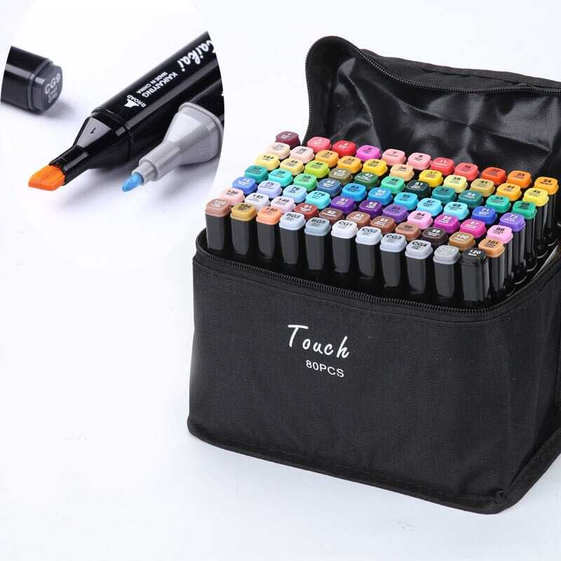 Jual Toddi Spidol Dual Side Fine Art Brush Pen Art Marker Set 80