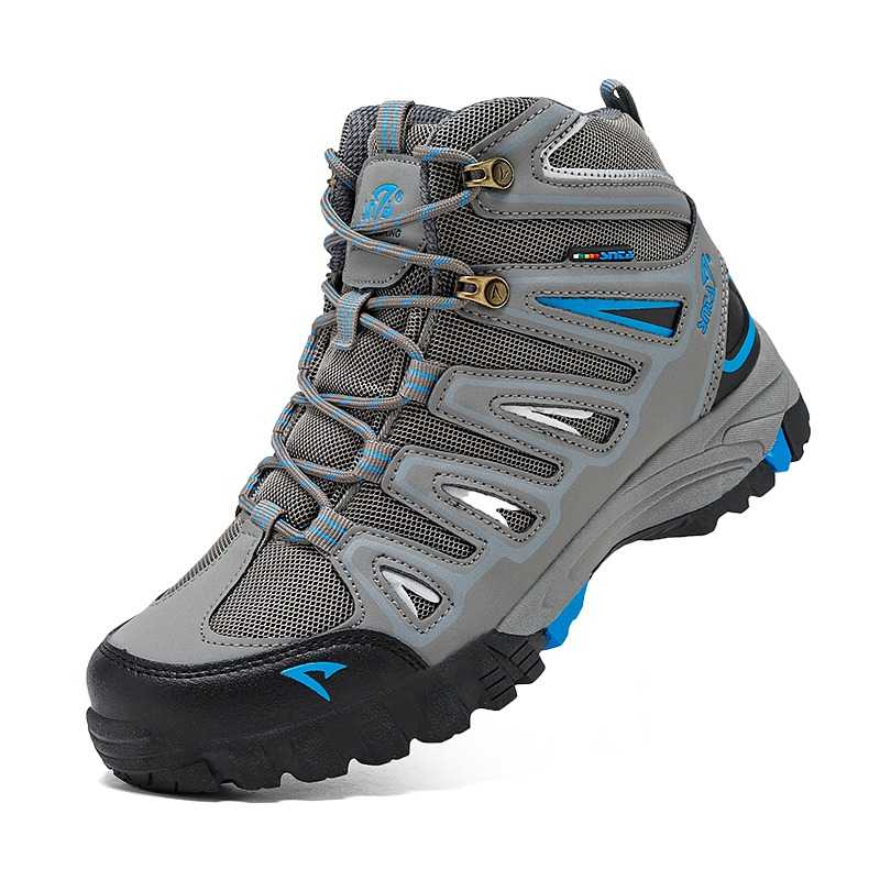Jual Sepatu Gunung Hiking Pria Snta 500 Grey Ltblue | Jakmall.com