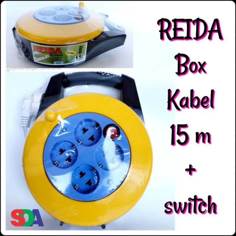 Jual kabel roll 15 meter + saklar on-off merk reida / box kabel